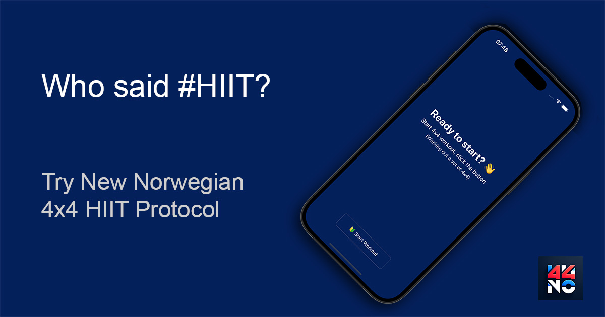 What is HIIT? - Explore with Norwegian 4x4 Protocol